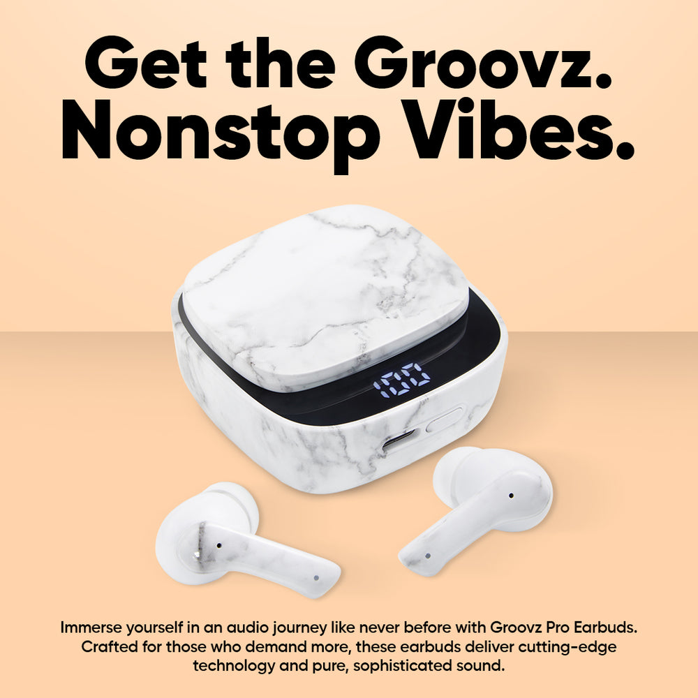 Groovz Earbuds – 26H Battery, Clear Sound, All-Day Comfort